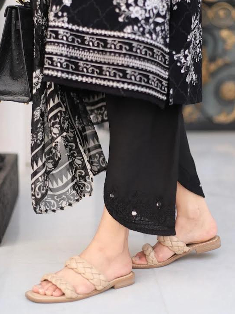 Mirror Embroidered Tulip Shalwar – Hadiazz